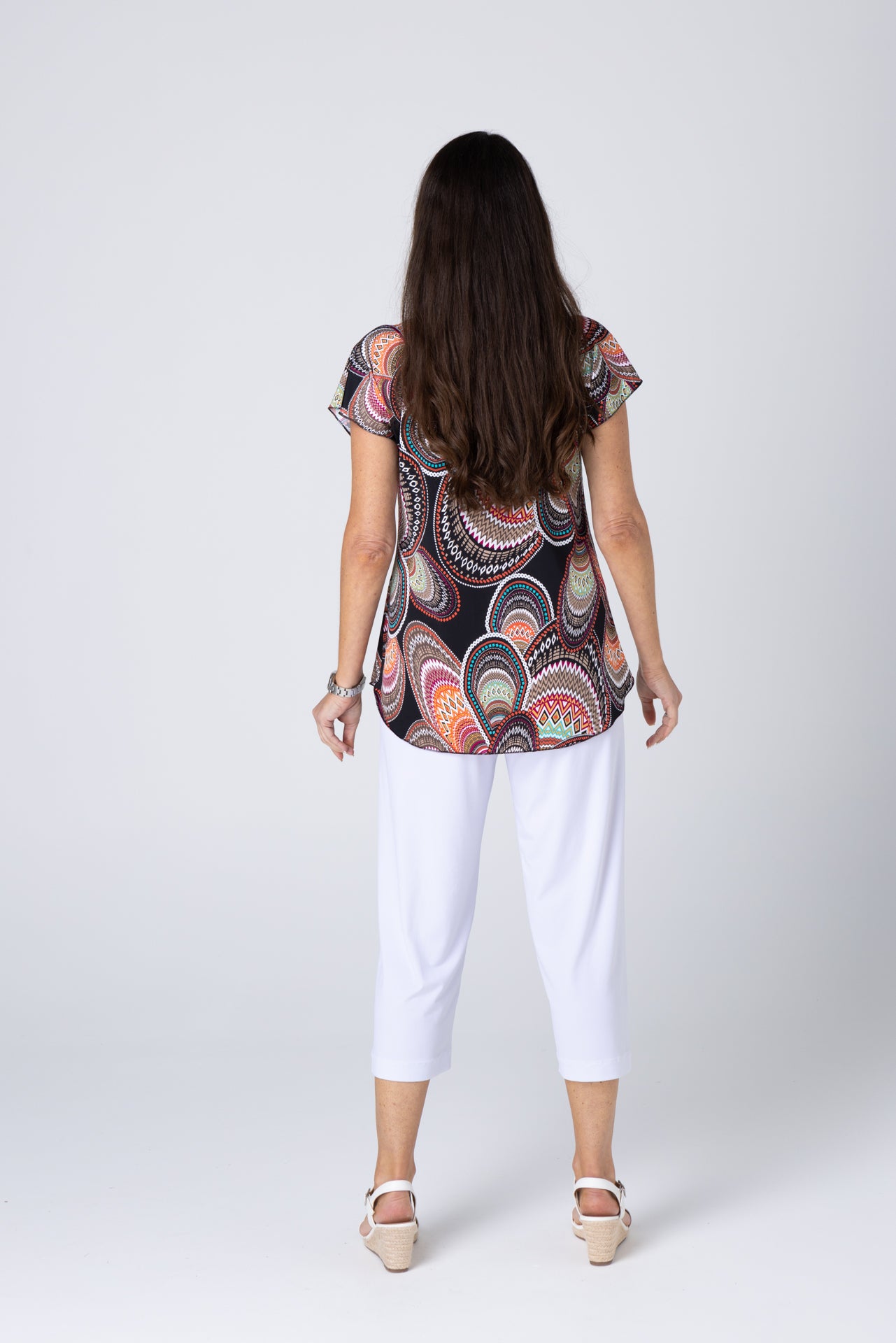 Inca Print Short Sleeve Jersey Top – I Love My Life